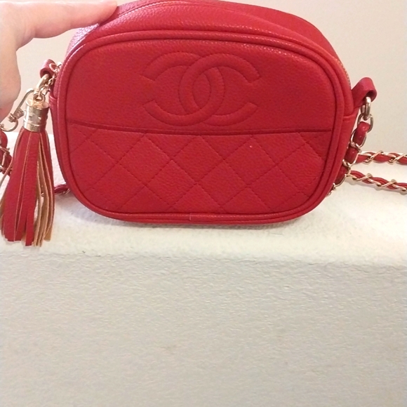 Bags | Red Quilted Crossbody Bag | Poshmark